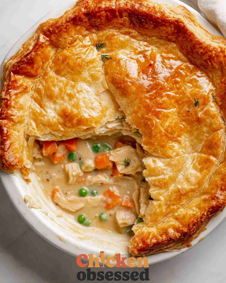 Chicken Pot Pie with Puff Pastry - Chicken Obsessed